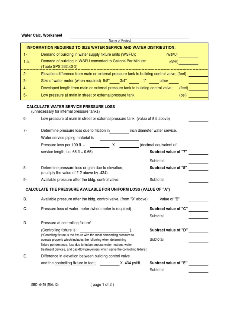 Water Service Sizing Guide | PDF | Water Heating | Pressure