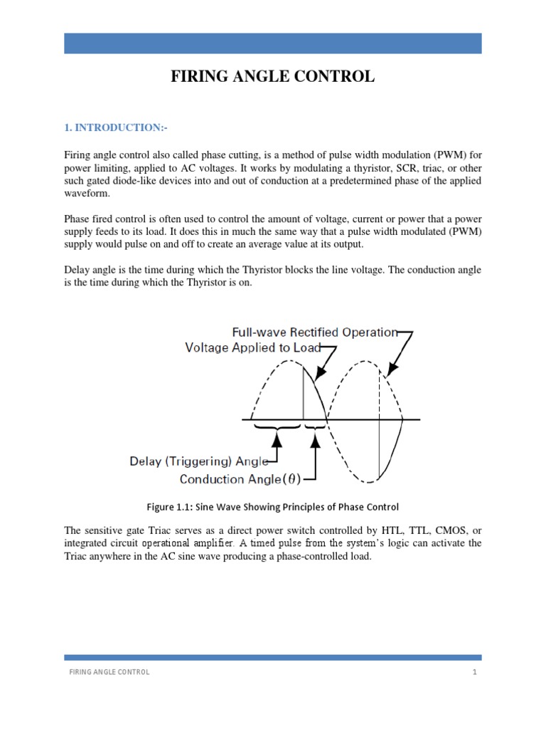 Fire Angle Control | PDF | Rectifier | Electrical Components