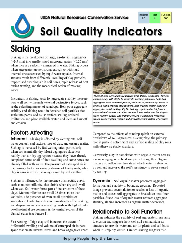 Rapid Soil Wetting: Understanding Slaking and Its Impacts on Soil ...
