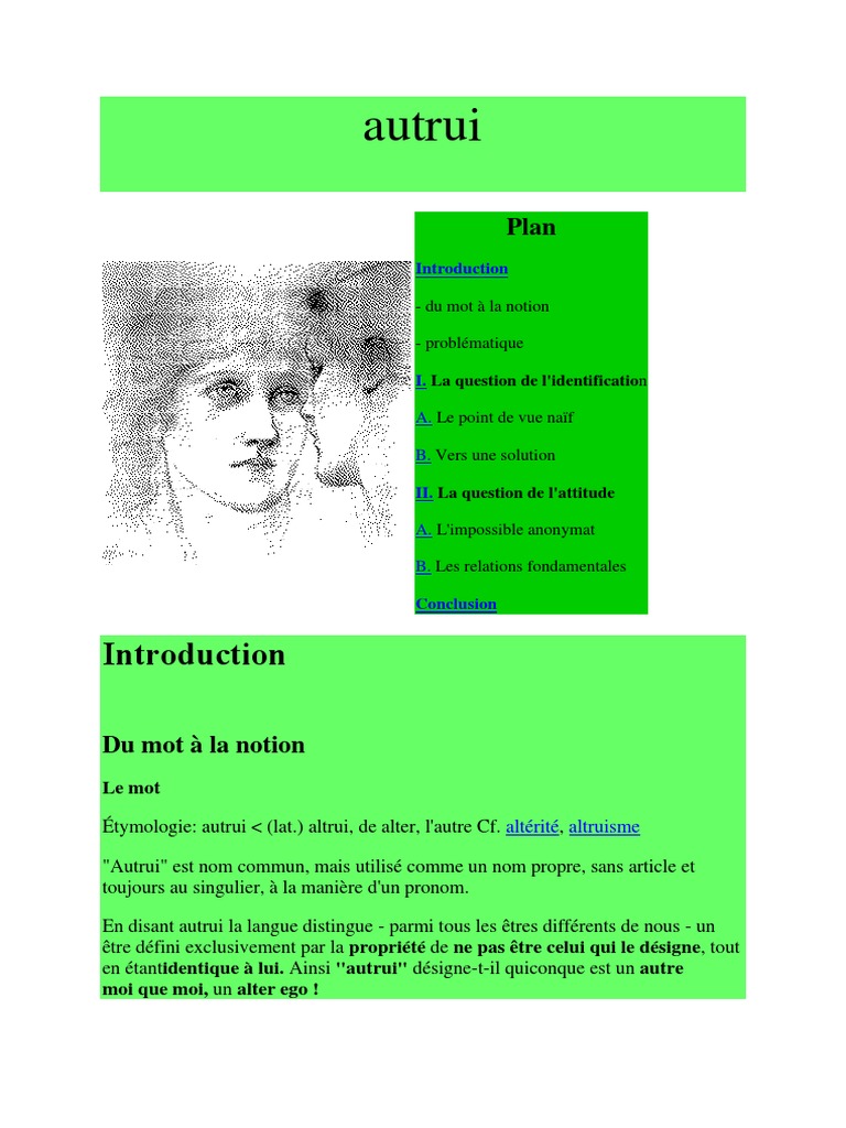 Autrui | PDF | René Descartes | Jean-Jacques Rousseau