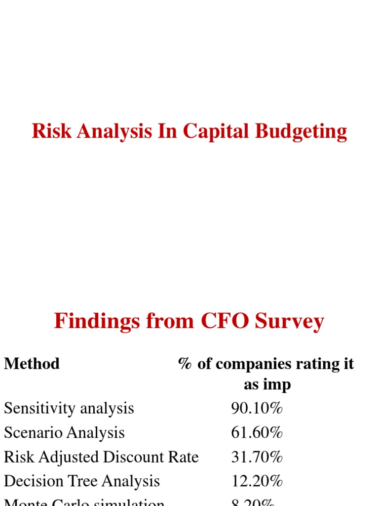 Risk Analysis in Capital Budgeting Techniques | PDF | Net Present Value ...
