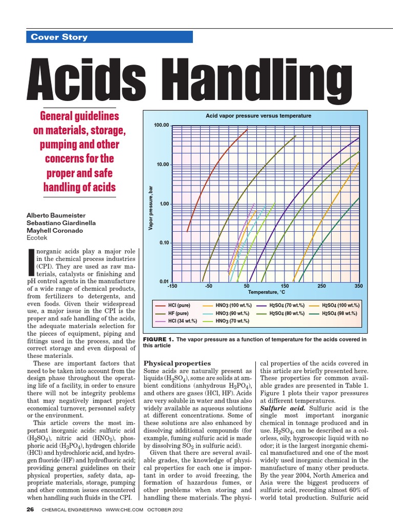 Acid Handling | PDF | Nitric Acid | Sulfuric Acid