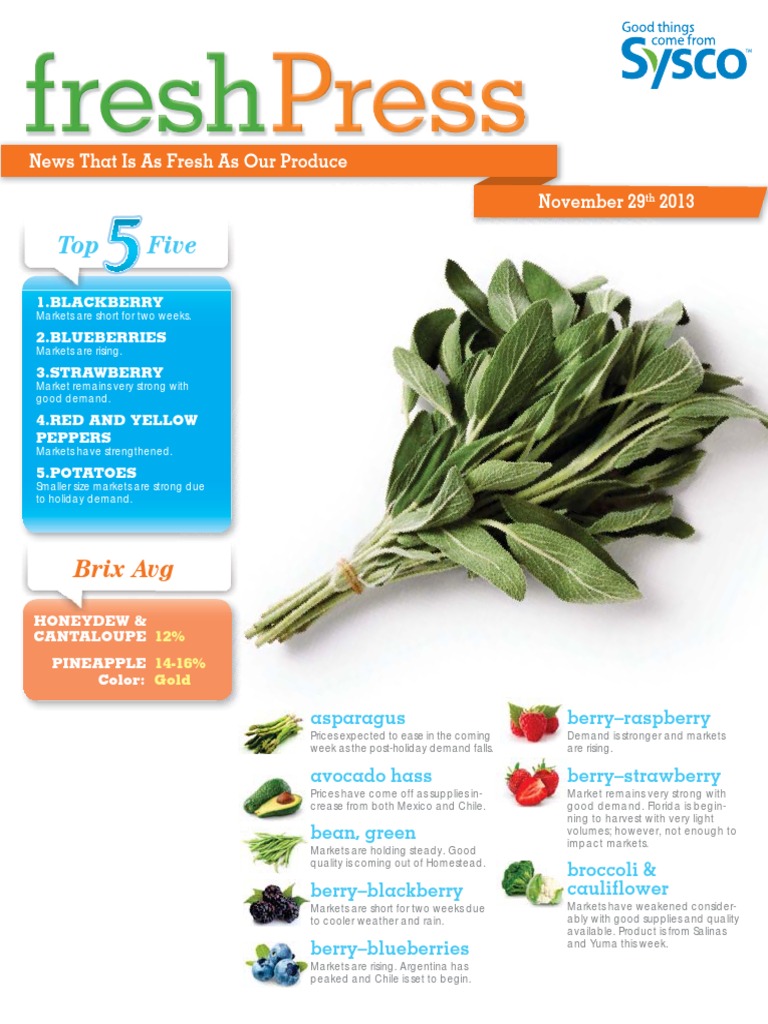 Sysco Fresh Press 11.29.13 | Berry | Tomato