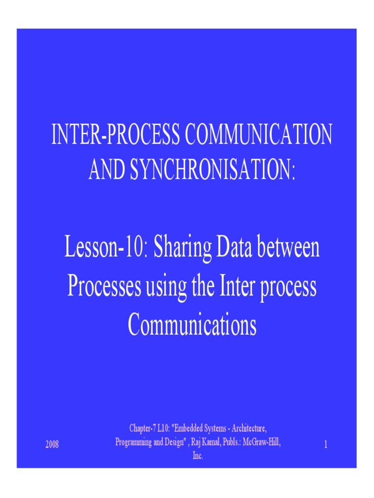 Chap 7lesson10emsysnewshareddataproblem Pdf Areas Of Computer Science Computer Architecture