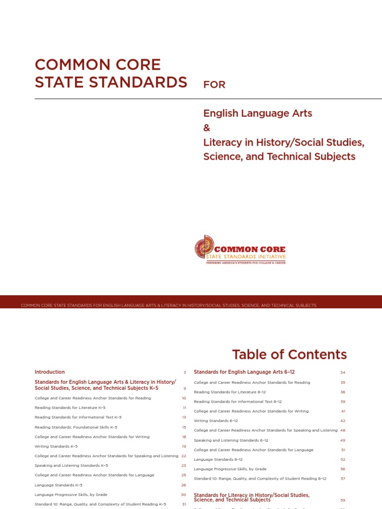 English Language Arts Common Core Standards | PDF | National Assessment ...