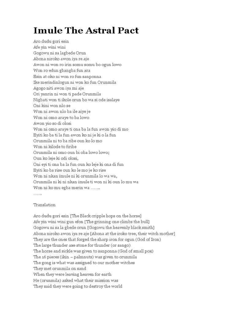 Imule - The Astral Pact | PDF