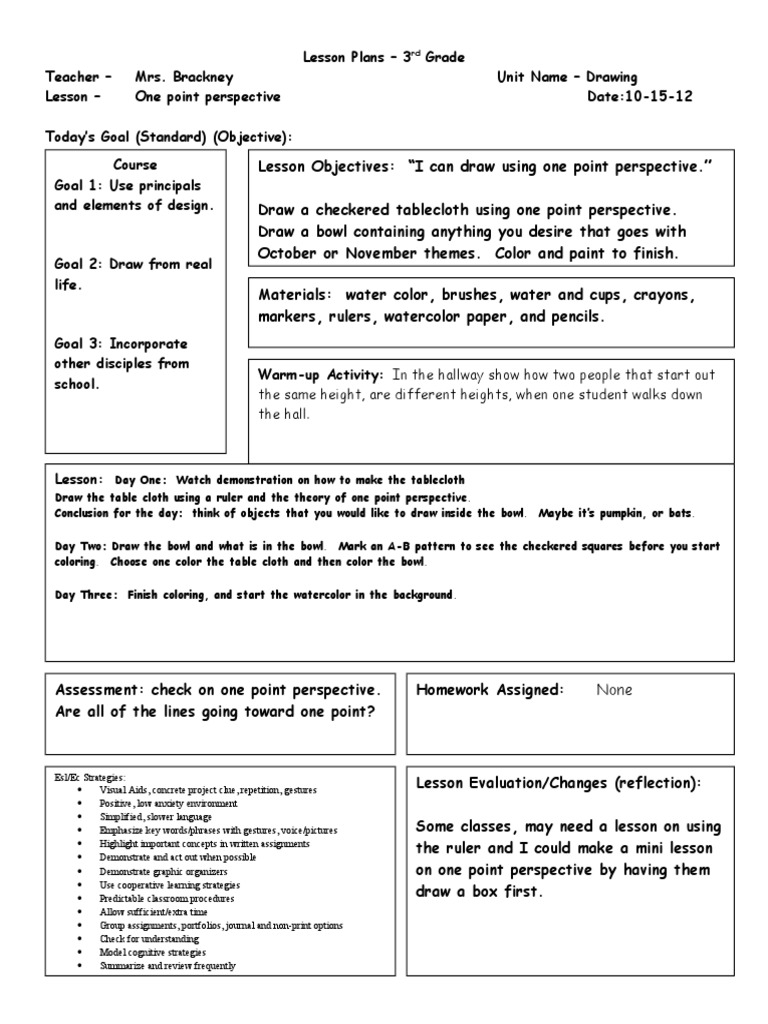 3rd Grade Lesson | PDF