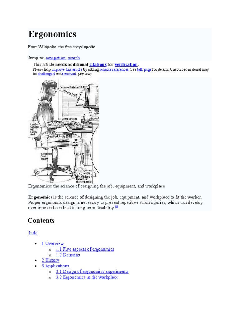 Ergonomics | PDF | Human Factors And Ergonomics | Engineering