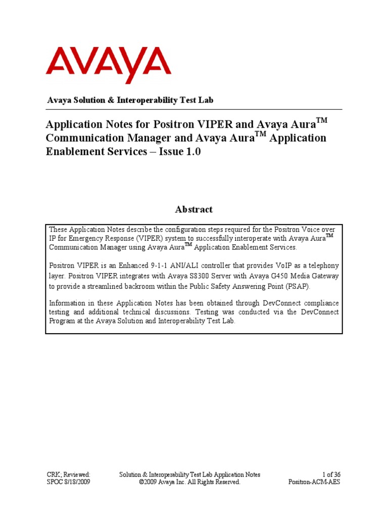 Positron ACM AES | PDF | Voice Over Ip | Gateway (Telecommunications)