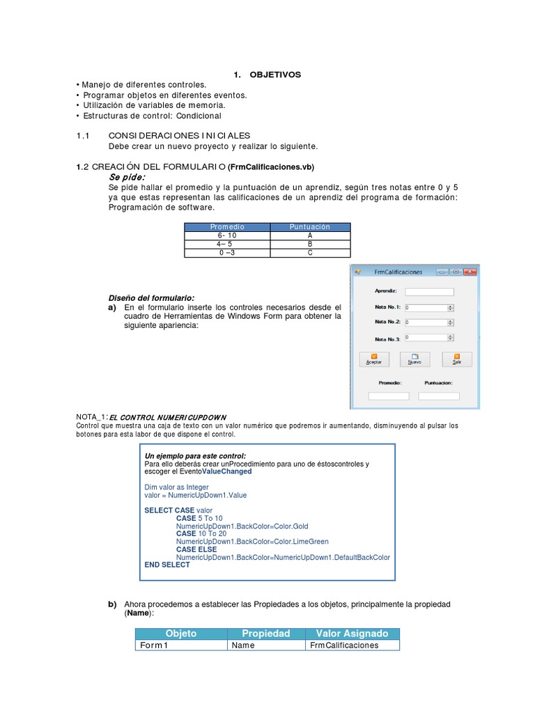 Guia 2 de Ejercicios Visual Studio | PDF | Flujo de control | Variable (informática)