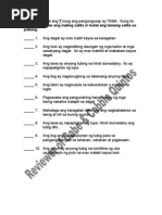 Pagsasanay Sa Civics 3 - Simbolo NG Mapa | PDF