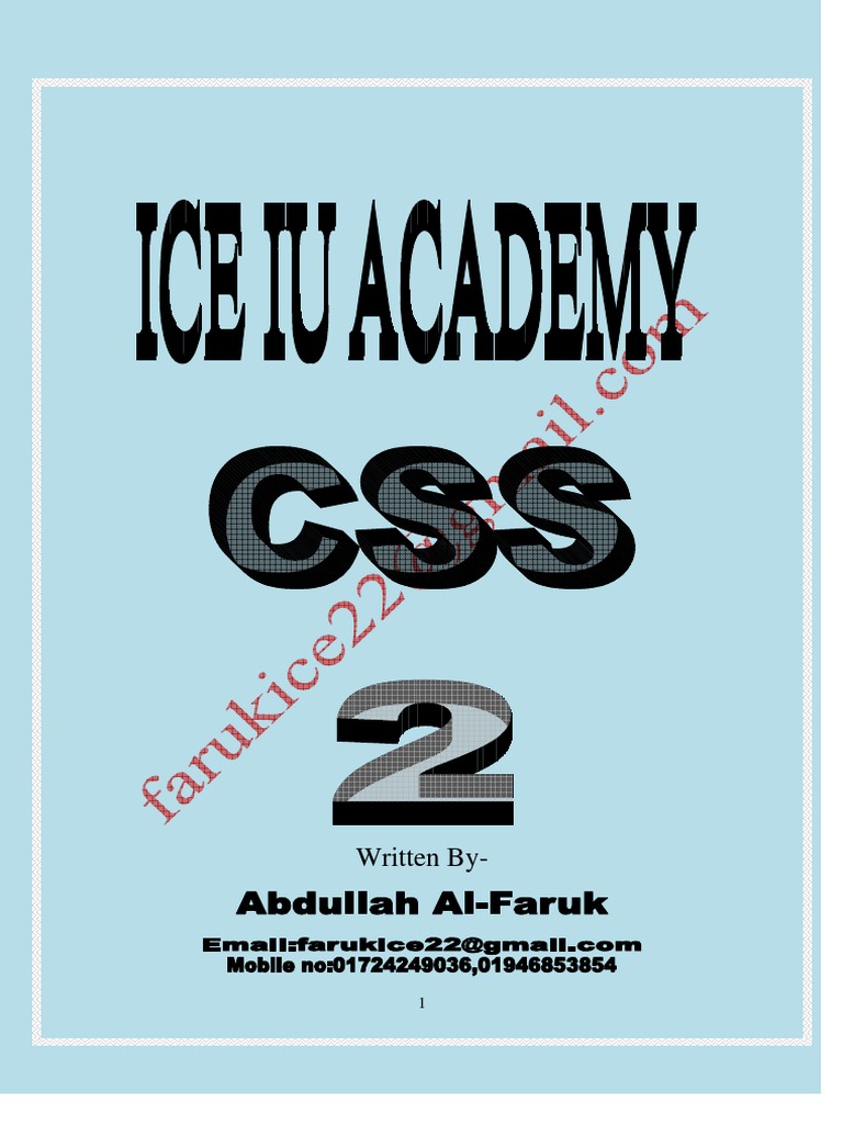 CSS Bangla Ebook by Faruk | PDF | Typography | Latin Alphabet