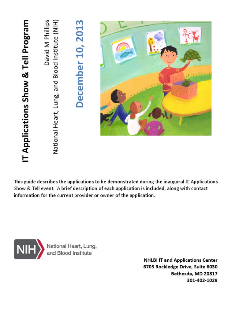 Program For The 12/10/13 IC Applications Show and Tell Event | PDF ...