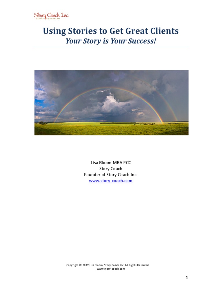Using Stories To Get Great Clients | PDF | Storytelling | Narrative
