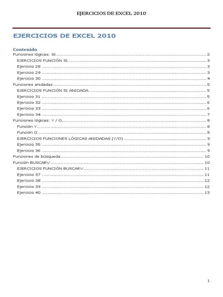 Ejercicios de Excel 2010 130410180243 Phpapp02 | PDF | Comillas | Microsoft Excel