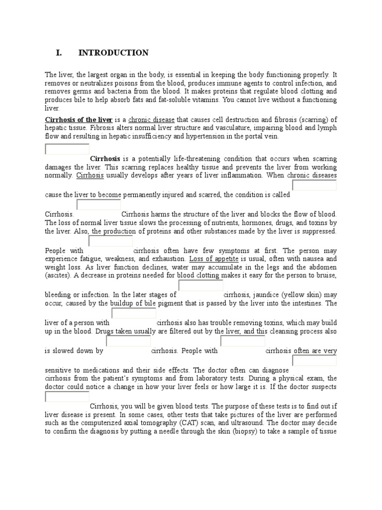 Liver Cirrhosis Case Pdf Cirrhosis Liver