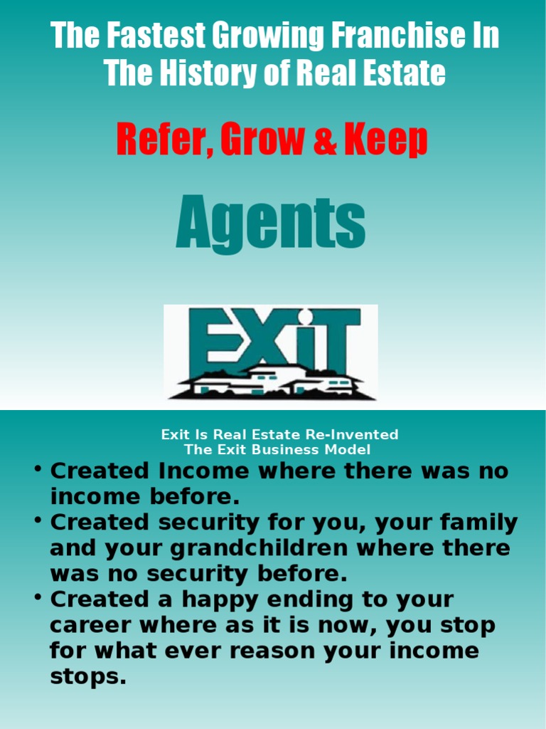Make More Money With Exit Realty | PDF | Real Estate Broker | Market ...