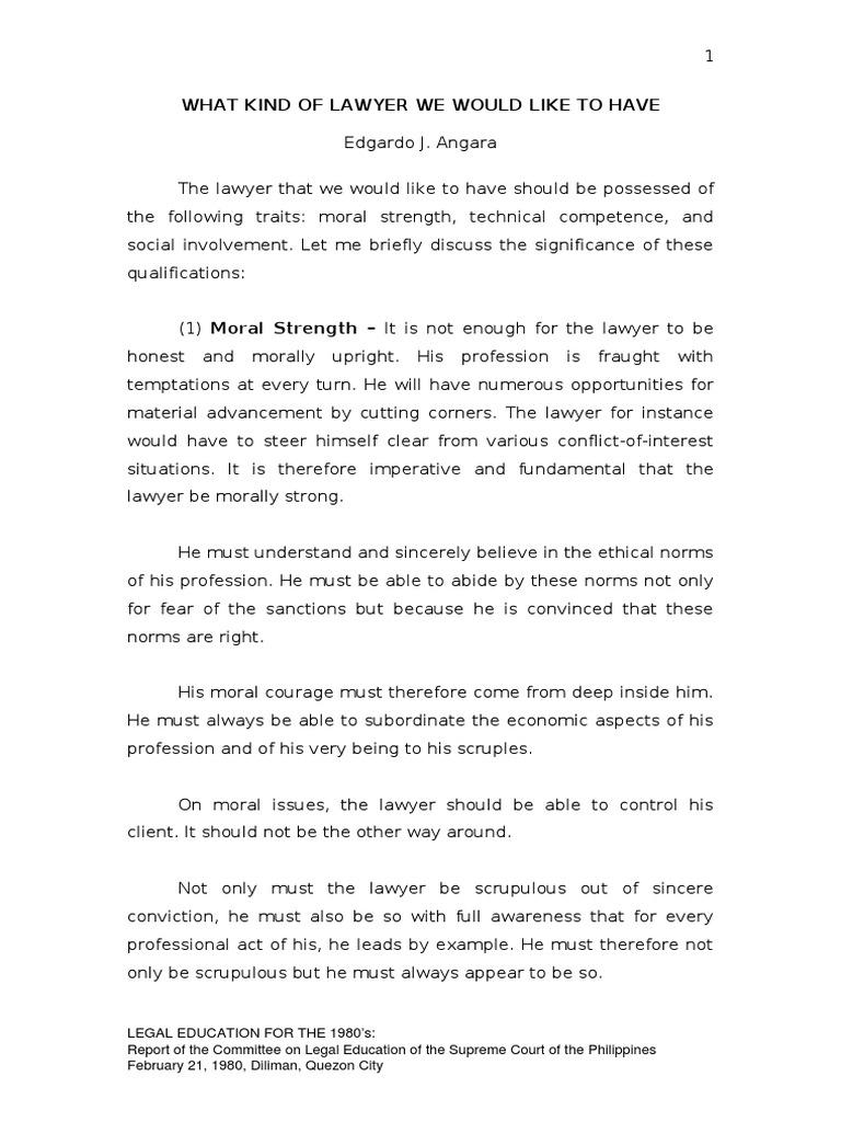 Essential Traits of an Ideal Lawyer | PDF | Legal Education | Lawyer