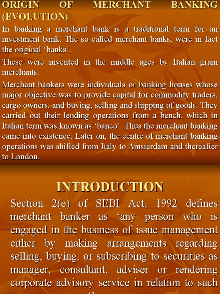 Overview of Merchant Banking Evolution | PDF | Investment Banking | Banks