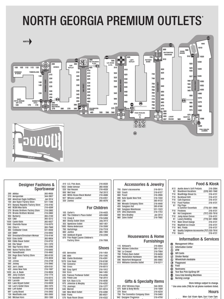 North Georgia Premium Outlets - Atlanta | Retail Companies | Service ...