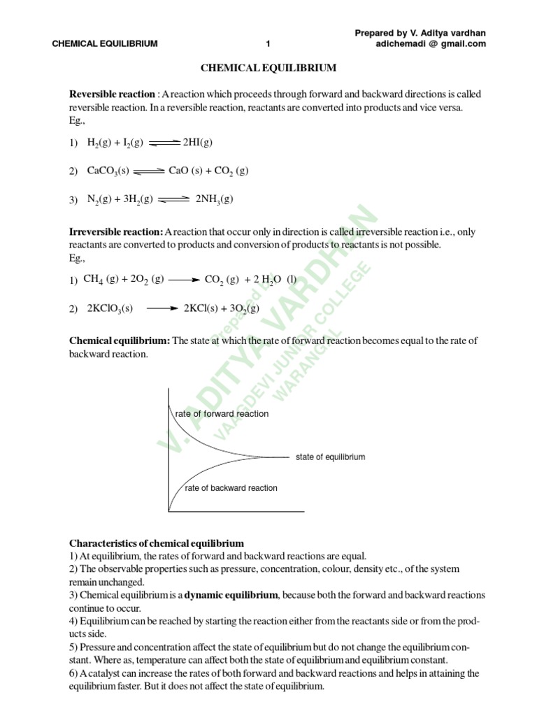 Chemical Equilibrium IPE | PDF | Chemical Equilibrium | Unit Processes