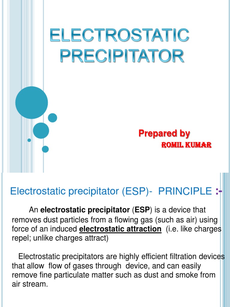 Electrostatic Precipitator | PDF | Ion | Electron
