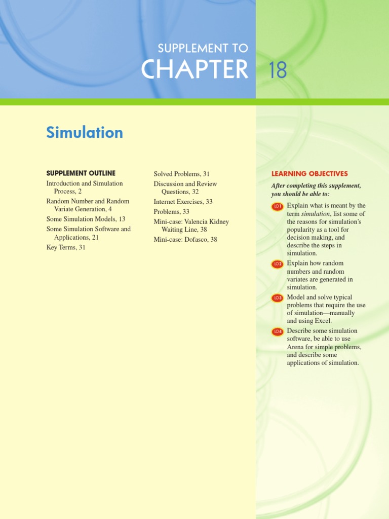 Ch18 Simulation | PDF | Computer Simulation | Probability Distribution