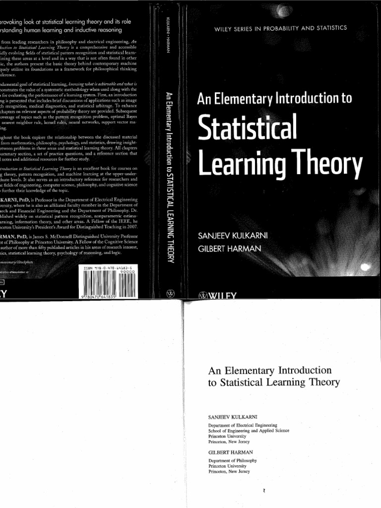 An - Elementary Intro To Statistical Learning Theory | PDF
