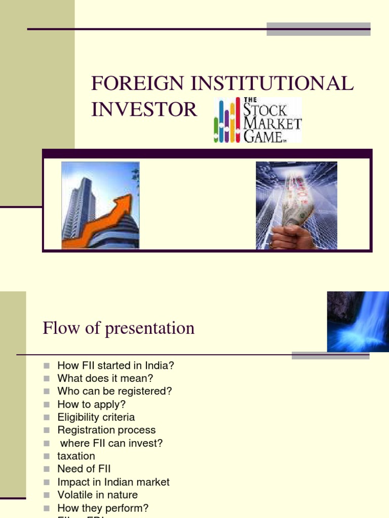 Foreign Institutional Investor | PDF | Securities (Finance) | Financial ...