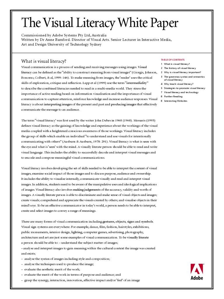 Visual Literacy Whitepaper | PDF