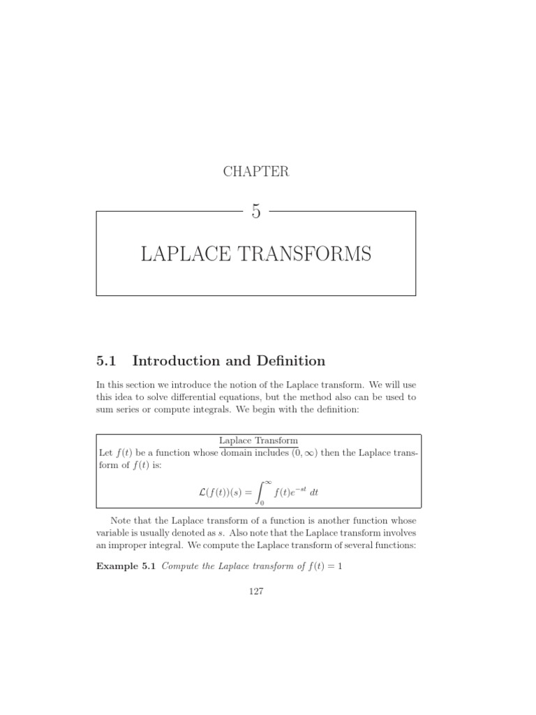 LAPLACE Formulae | PDF | Teaching Methods & Materials | Science & Mathematics