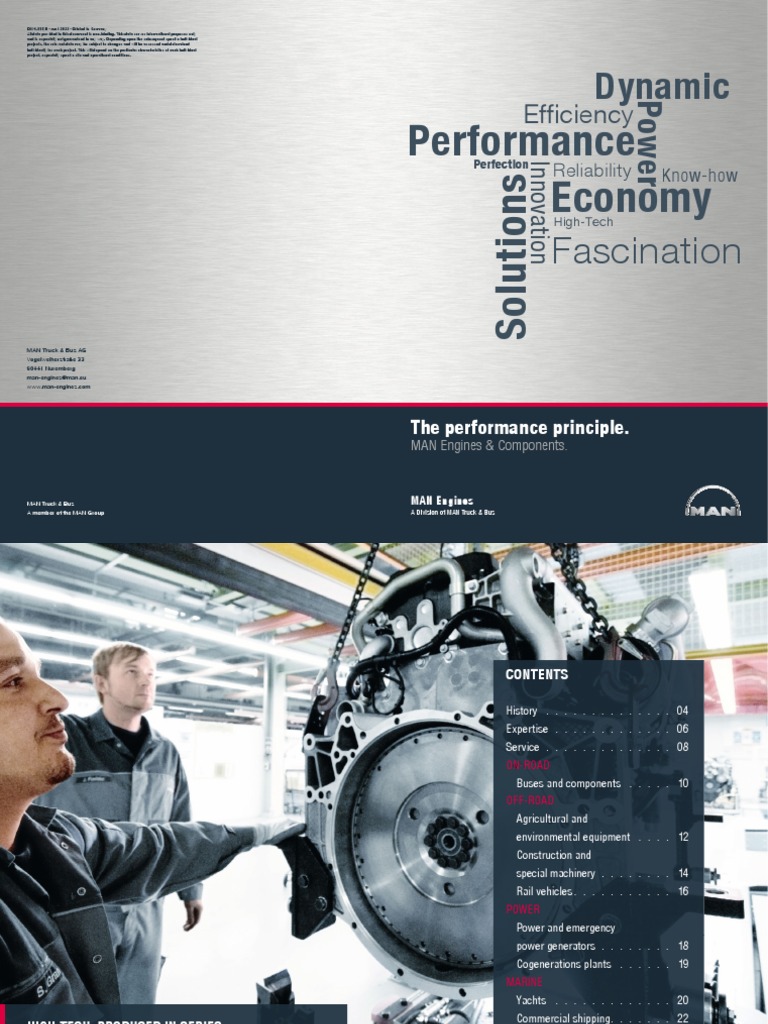 MAN Engines Image Brochure 2013 e | PDF | Engines | Diesel Engine