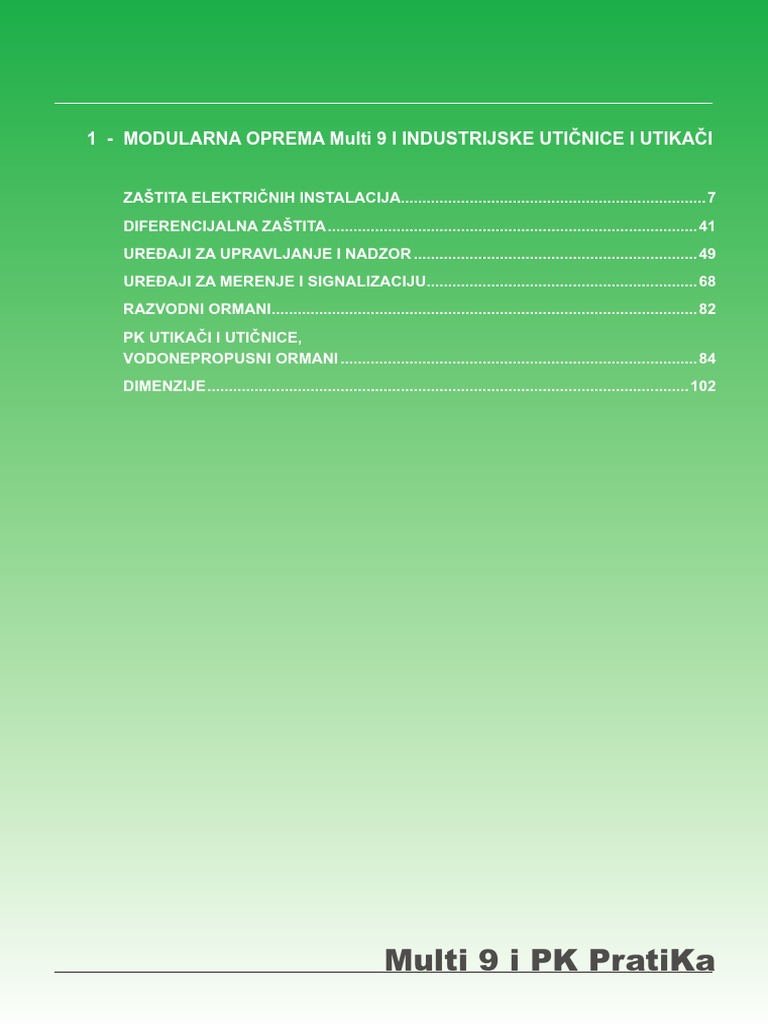 1-Modularna Oprema, Industrijske Uticnice I Utikaci PDF | PDF