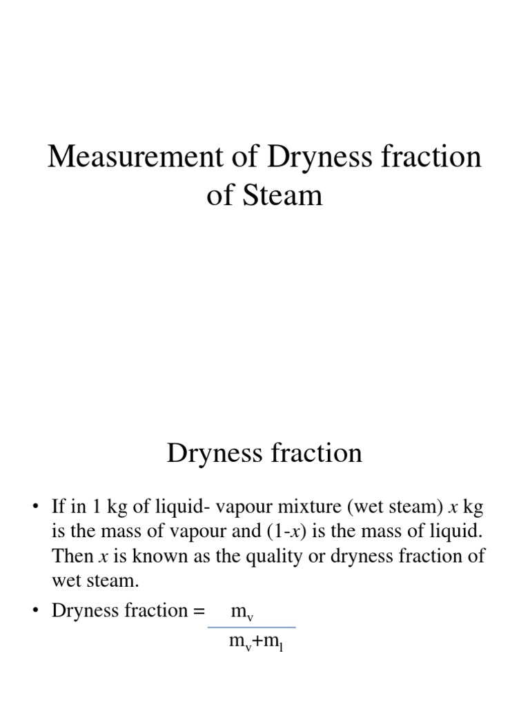Dryness Fraction | PDF