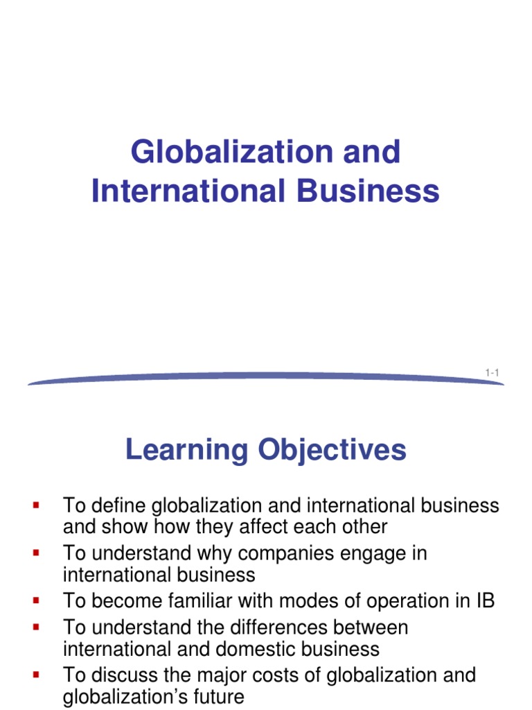 Globalization and International Business | PDF | International Business ...