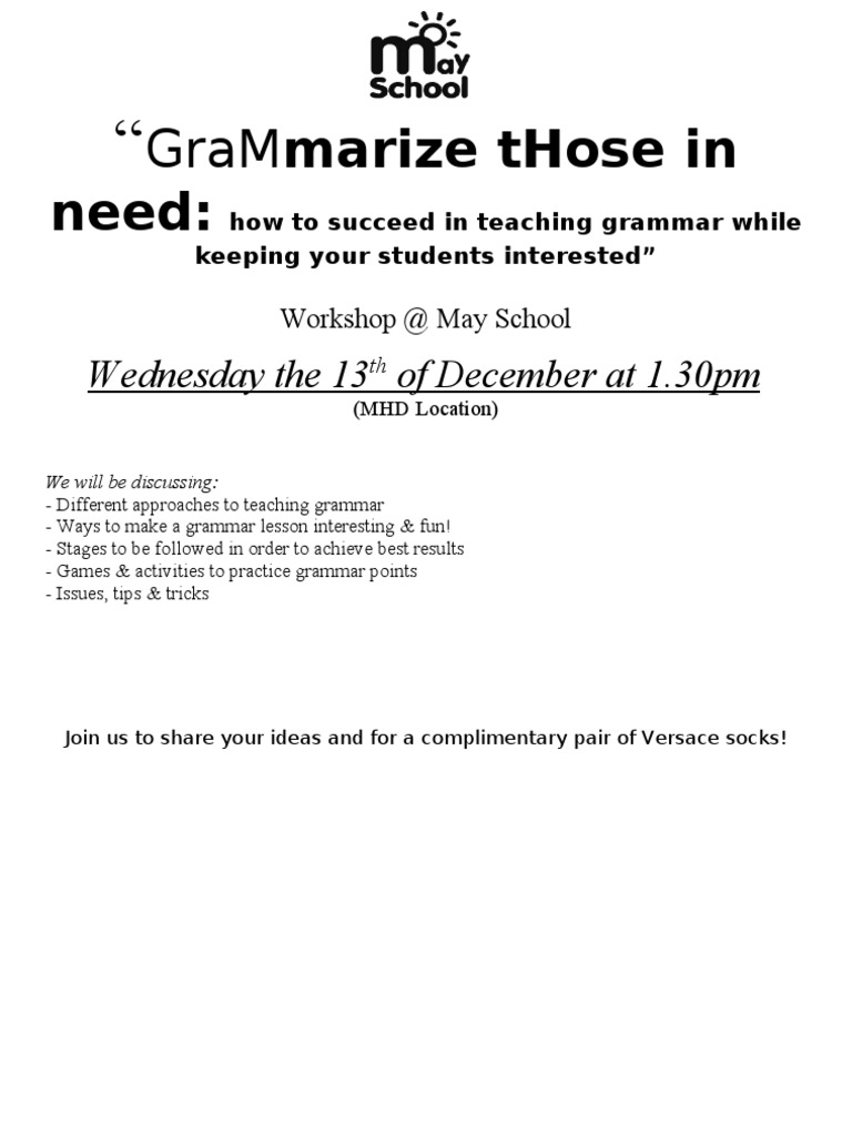 Grammar Flyer | PDF