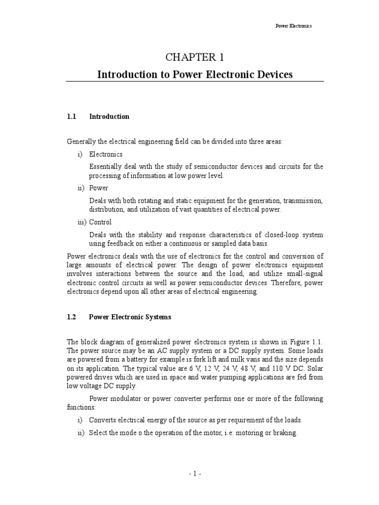 Power Electronic Module - Chapter 1 | PDF | Power Electronics | Transistor