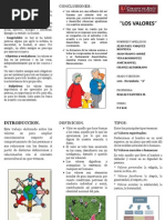 Triptico - Los Valores | PDF | Tolerancia | Amor