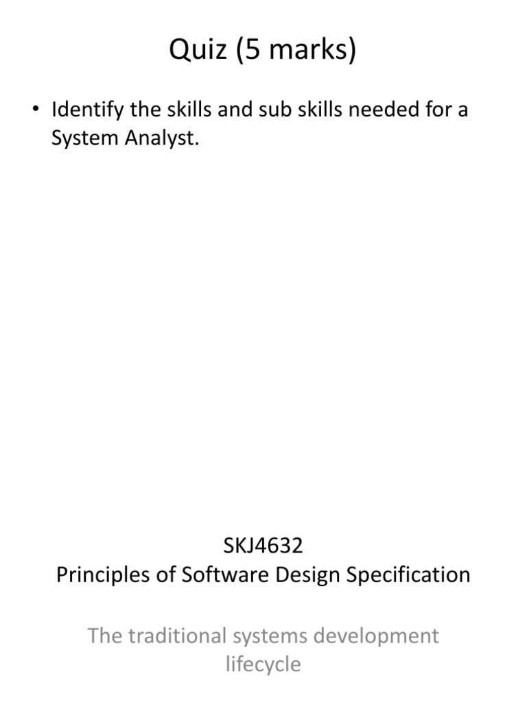 04 SKJ4632 Traditional Systems Development LifeCycle | Download Free ...