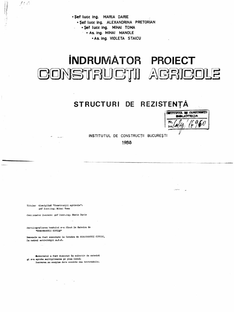 Indrumator Constructii Agricole | PDF