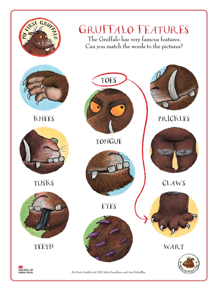 Gruffalo Features Matching Activity | PDF | Home & Garden