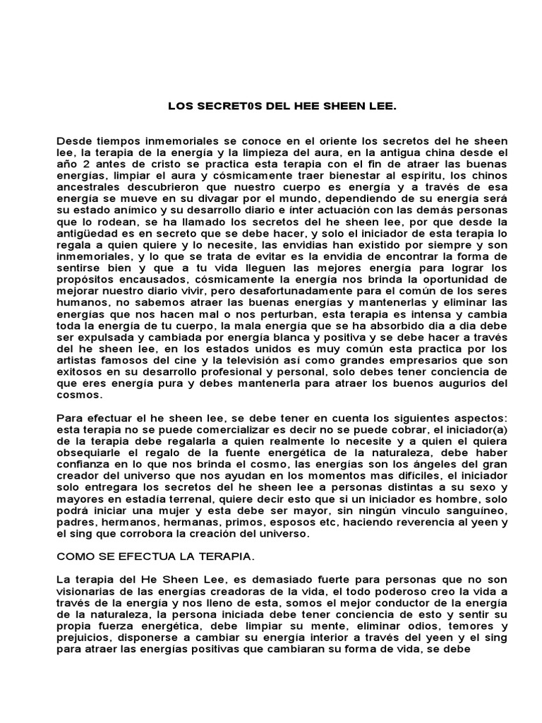 Secretos del He Sheen Lee | PDF | Universo físico | Science