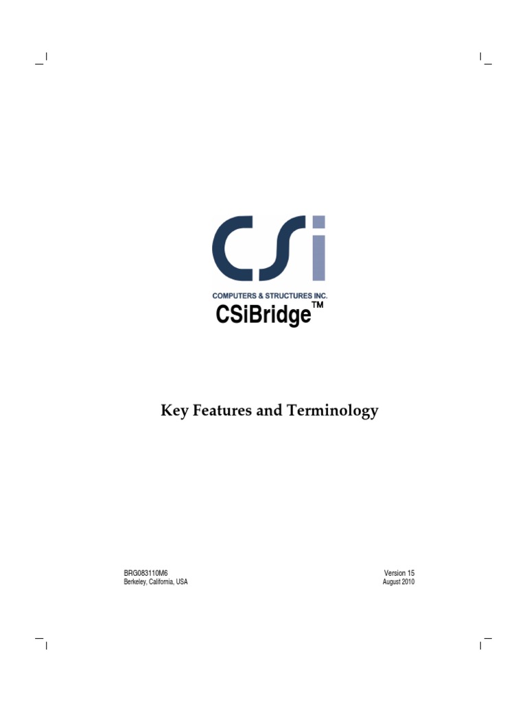 Csi Bridge Key Features and Terminology | Lane | Structural Load