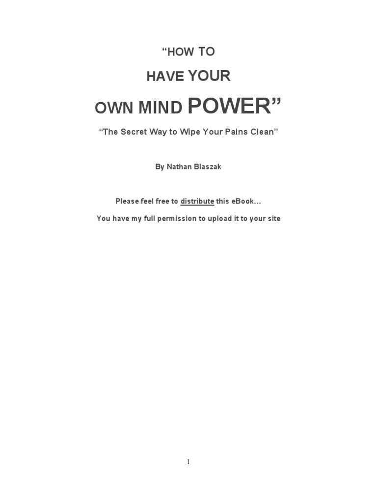 Mind Power | PDF | Business