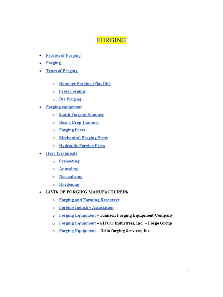 Forging PDF | PDF | Forge | Forging