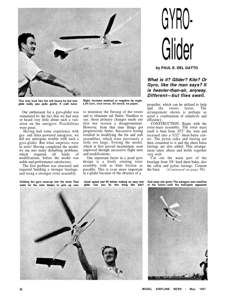 Gyro Glider | PDF | Helicopter Rotor | Aerospace