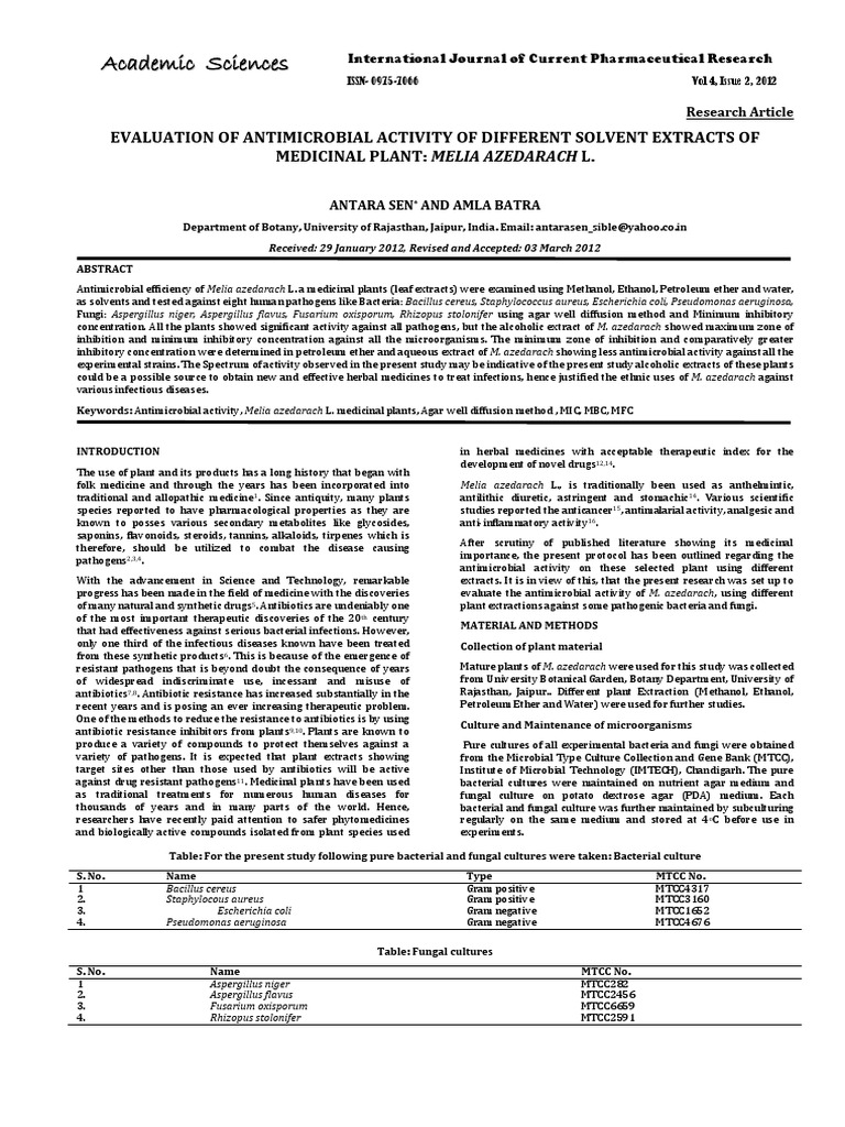Agar Well Diffusion MTD | PDF | Antimicrobial | Organisms