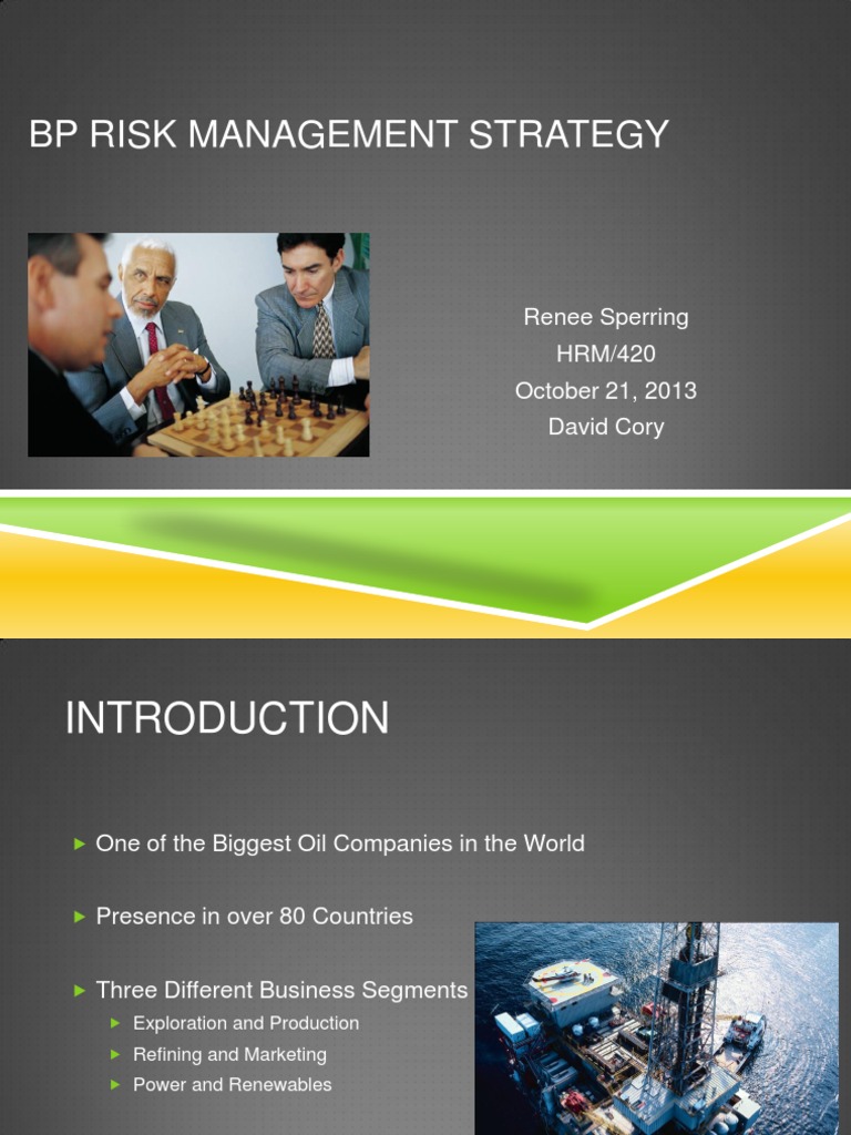 BP Risk Management | PDF | Bp | Risk Management
