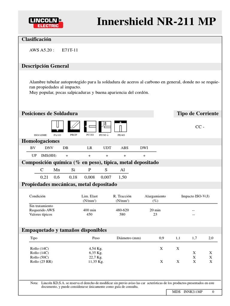Innershield NR-211 MP: Guía Técnica | PDF