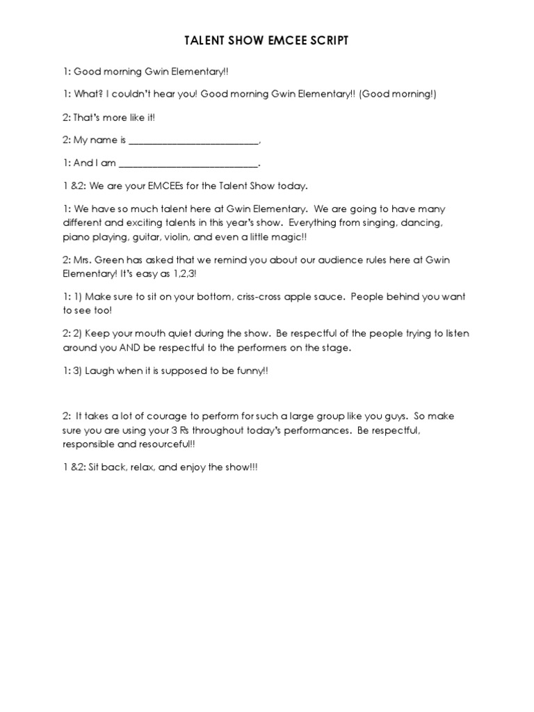 Talent Show | PDF | Art